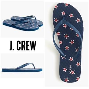 J. Crew | Shoes | Nwt Jcrew Skinny Classic Flipflops In Star Print ...
